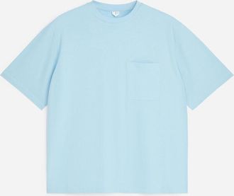 Arket Lockeres Leichtes T-Shirt -Blau