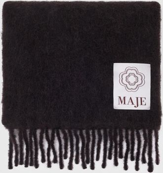 Maje Echarpe En Mix Alpaga - Marron Fonce - Maje