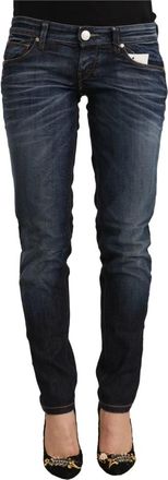Acht Acht, Femme, Jeans, Bleu, Taille: W26 Low Waist Skinny Denim Jeans