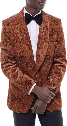 Fursac Veste de smoking ajust&eacute;e en velours - Taille 44 - Homme