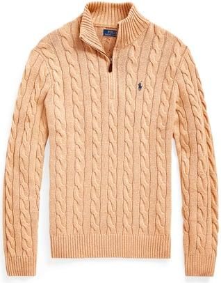 Polo Ralph Lauren Baumwoll -Reißverschlusskragen - Beige