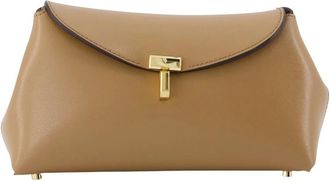 Toteme Mini T-Lock Clutch - - Bags - Damen - Braun - ONE SIZE