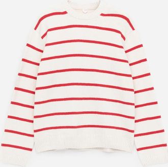 Arket Lockerer Pullover Aus Baumwollmischgewebe -Wei&szlig;