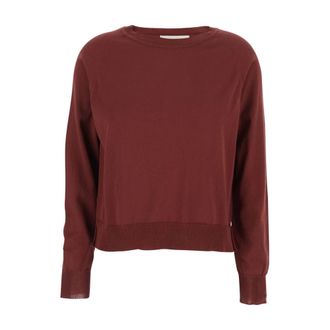 Jucca Femme, Pulls, Rouge, Taille: 40 FR Pull Ras du Cou en Coton