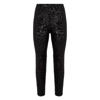 Max Mara Femme, Pantalons, Noir, Taille: 42 FR Leggings &agrave; sequins