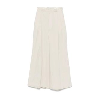 Maison Margiela Femme, Pantalons, Gris, Taille: 36 FR Pleated Pantalons