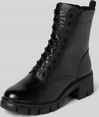 Tamaris Schn&uuml;rstiefel aus Rindsleder-Mix