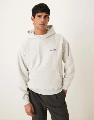 Abercrombie & Fitch Kapuzenpullover in Grau mit Logodetail