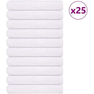 vidaXL Saunat&uuml;cher 25 Stk. Wei&szlig; 80x200 cm 360 g/m&sup2; 100% Baumwolle - Vidaxl