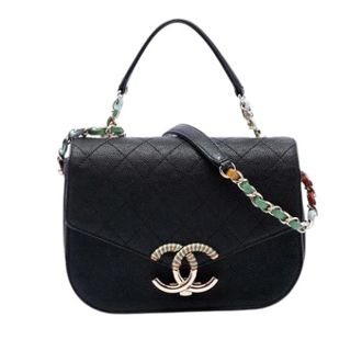 Chanel Pre-owned Quilted Caviar Leather Satchel - - Pre-owned - Damen - Schwarzk - ONE SIZE