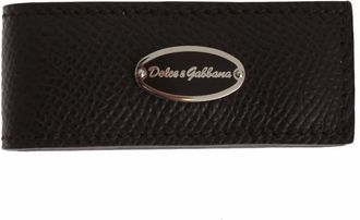 Dolce & Gabbana Homme, Accessoires, Brun, Taille: ONE Size Pince &agrave; billets magn&eacute;tique en cuir