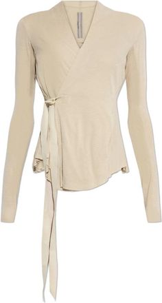 Rick Owens Femme, Pulls, Beige, Taille: 38 FR Cardigan &agrave; col roul&eacute; avec ceinture
