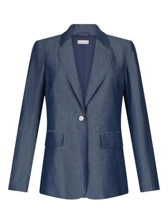 Liu Jo blazer &agrave; plaque logo - Bleu