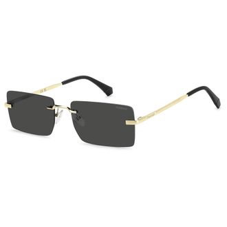 Polaroid Gold Graue Sonnenbrille mit Grau Polarisiert - - Accessories - Herren - Gelb - 58 MM
