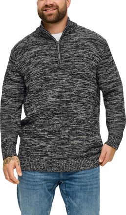 s.Oliver Big Size Herren Troyer Pullover Black, 5XL