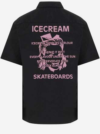 Icecream Mens Shirt Cotton-Blend Black Polyester Polo T-shirts And Polos