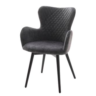 Loftscape home24 Armlehnenstuhl Mettray 62 x 87 x 65cm Grau/Anthrazit