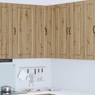 vidaXL vidaXL Armoire de cuisine avec porte Ch&ecirc;ne artisanal 57 x 57 x 100 cm