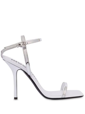 Moschino sandales à fini métallisé - Argent