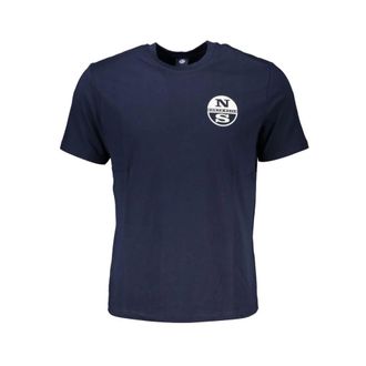 North Sails Blu Cotton T-Shirt - - Tops - Herren - Blau - L