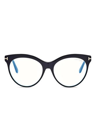 Tom Ford Eyewear lunettes de vue à monture papillon - Noir