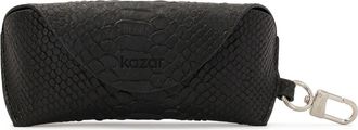 Kazar Brillenetui mit gepr&auml;gtem Muster - - Accessories - Herren - Schwarzk - ONE SIZE