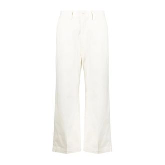 Polo Ralph Lauren Femme, Pantalons, Blanc, Taille: 34 FR Pantalon Cropped Flat Front