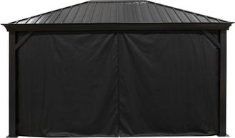 Sojag Vorh&auml;nge inkl. Clips f&uuml;r Pavillon Marsala 1216 | Schwarz