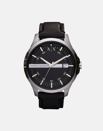 A|X Armani Exchange AX2101 - Schwarze Lederarmbanduhr
