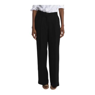 Nine In The Morning Femme, Pantalons, Noir, Taille: W29 Pantalon noir en lin Ludovica Pinces