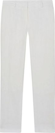 Brooks Brothers Femme, Pantalons, Blanc, Taille: 42 FR Pantalon de lin ajust&eacute;