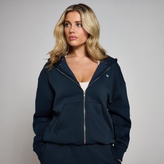 MyProtein Sweat &agrave; capuche avec fermeture &eacute;clair MP Basics pour femmes - Saphir fonc&eacute; - XL