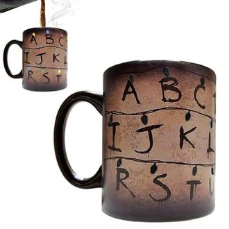 Generic Tasse thermochromique 325 ml motif lumi&egrave;res de No&euml;l, r&eacute;utilisable pour caf&eacute; & th&eacute; au lait, Film protecteur inclus, retirez-le pour &eacute;liminer les bulles