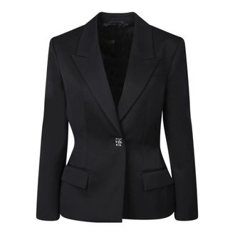 Givenchy Jacke aus Wolle mit Drapierung - - Jackets - Damen - Schwarzk - S