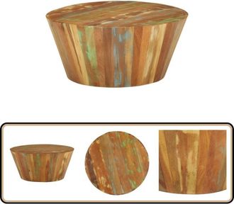 vidaXL Vidaxl - Table basse Ø65x31 cm Bois de récupération massif - Table Basse - Meuble Design - Mobilier Vintage - Table Dappoint - Bois Recyclé