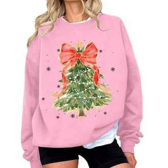 Generic Pull de No&euml;l pour femme - Grande taille - Haut &agrave; manches longues - Coupe ample - Doux et confortable - Chaud - Pour femme - Pull amusant pour f&ecirc;te de 