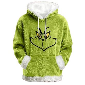Generic Le Grinch Sweat A Capuche Femme Plaid Deguisement Vêtements Sweatshirts Noel Vetement Noël Oversize Christmas Moche Pull Pilou Femmes Hiver 2025 Pyjam