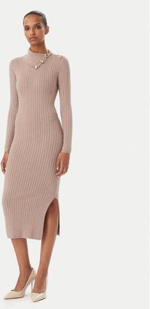 Guess Strickkleid W6RK01 Z2YJ2 Beige Regular Fit
