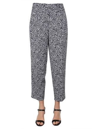 Michael Michael Kors Straight Fit Viscose Trousers - Multicolor