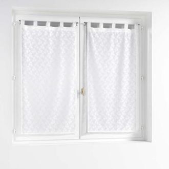 Douceur d'Intérieur Fanny Schlaufenvorhang, durchscheinend, 2 Stück (2 x 60 x 160 cm), Maschenware