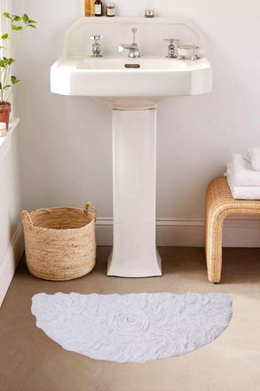 Home Weavers Bell Flower Collection 43,2 x 76,2 cm Slice Teppich, 100% Baumwolle, getuftet, extra weich und saugf&auml;hig, rutschfeste Badematten, maschinenwaschbar, B