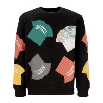 Market Schwarzer Crewneck Sweatshirt mit Patch - - Sweatshirts & Hoodies - Herren - Schwarzk - XL
