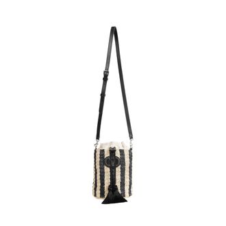 Valentino Garavani Striped Raffia Bucket Bag