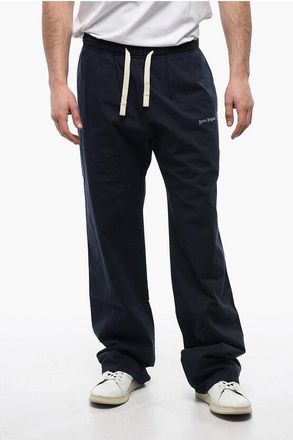 Palm Angels Baumwoll-Jogginghose TRAVEL mit elastischem Bund in Blau
