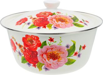 Yarnow Emaille Sch&uuml;ssel Mit Deckel 9.4 Zoll Retro K&uuml;chensch&uuml;ssel Vintage Suppenbecken Vielseitige R&uuml;hrsch&uuml;ssel F&uuml;r Teig Und Aufbewahrung