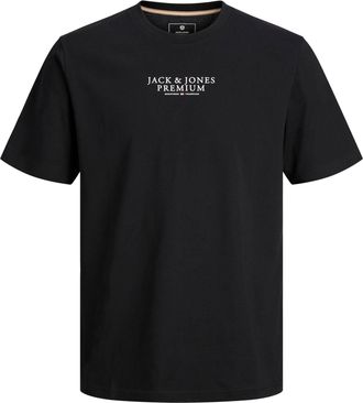 Jack & Jones Herren Rundhals T-Shirt JJENOA - Regular Fit Plussize XXL-8XL, Gr&ouml;&szlig;e:5XL, Farbe:Black 12184933