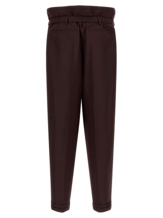 Saint Laurent Mens Purple Wool Casual Pants