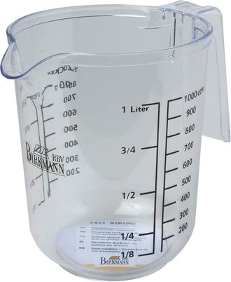 RBV BIRKMANN Birkmann, Messbecher, 1 L mit Rutsch, Kunststoff, Grau, 5 x 3 x 2 cm