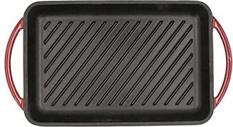 Quid Bidasoa Grillrost, rechteckig, Eisen, emailliert, 22 x 40 cm, Rot