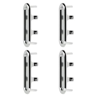 Generico &Uuml;berlaufabdeckung f&uuml;r Sp&uuml;le, 4 x Ersatz-Sp&uuml;lbeckendeckel, oval, &Uuml;berlauf f&uuml;r Waschbecken, Exzellenz aus Material